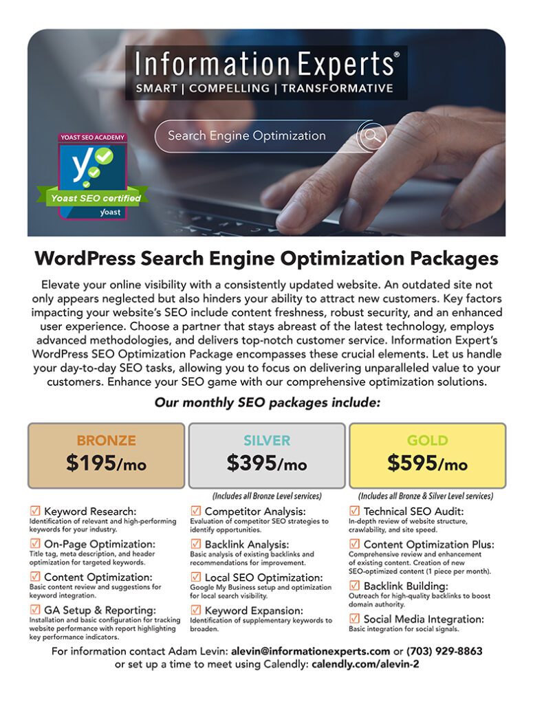 Products + Packages - Information Experts