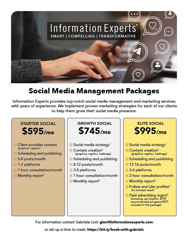 Products + Packages - Information Experts